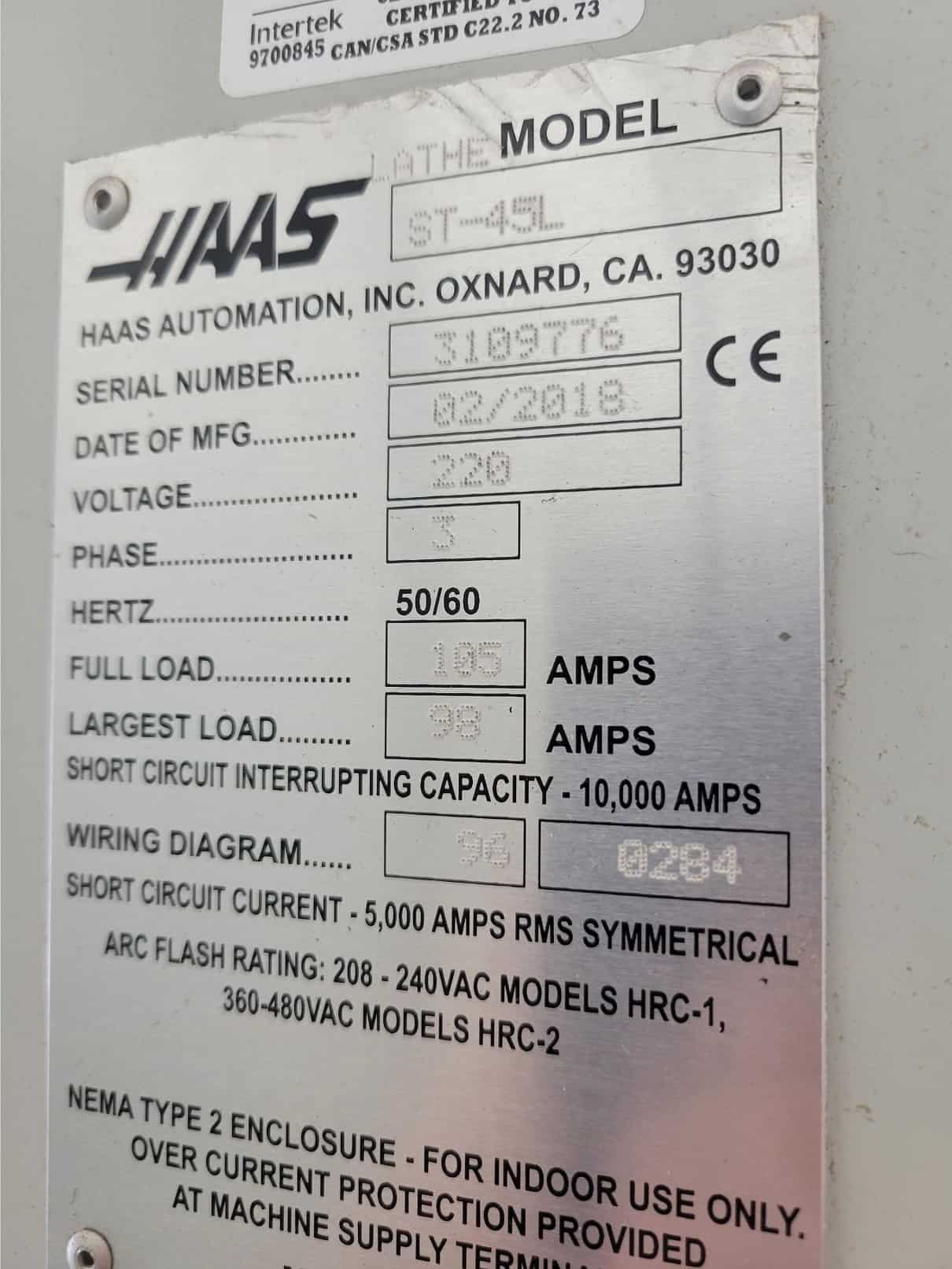 Used Haas ST-45L - CNC Lathe - 8070256