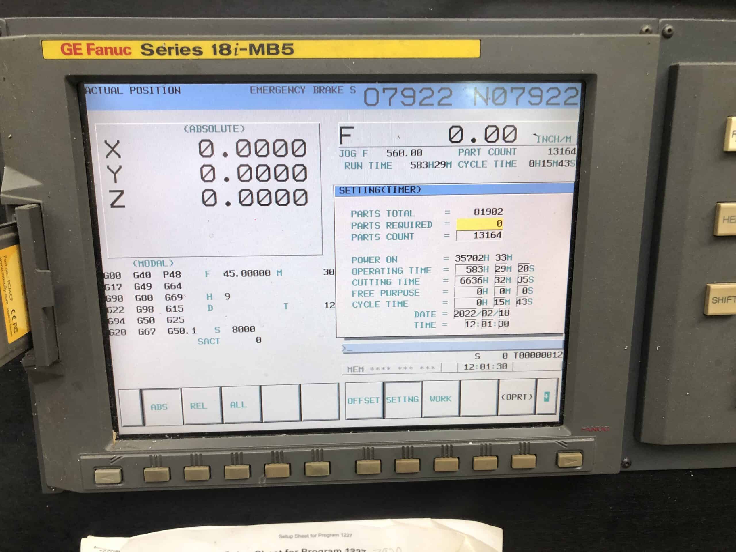 Used Fadal VMC 4020HT - CNC Vertical Machining Center - 8071075