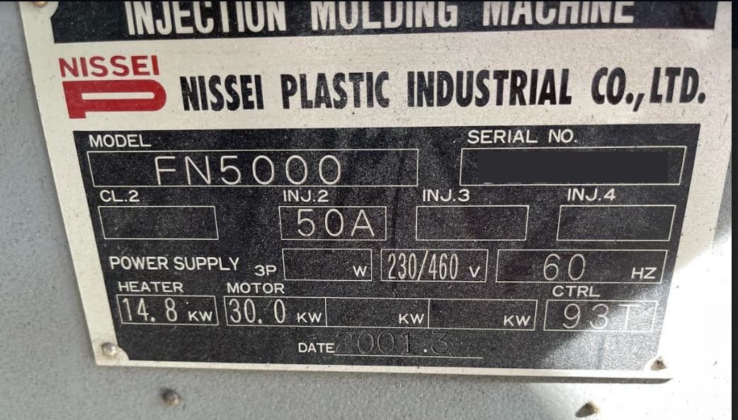 Used Nissei FN5000 - Injection Molding Machine - 8070999