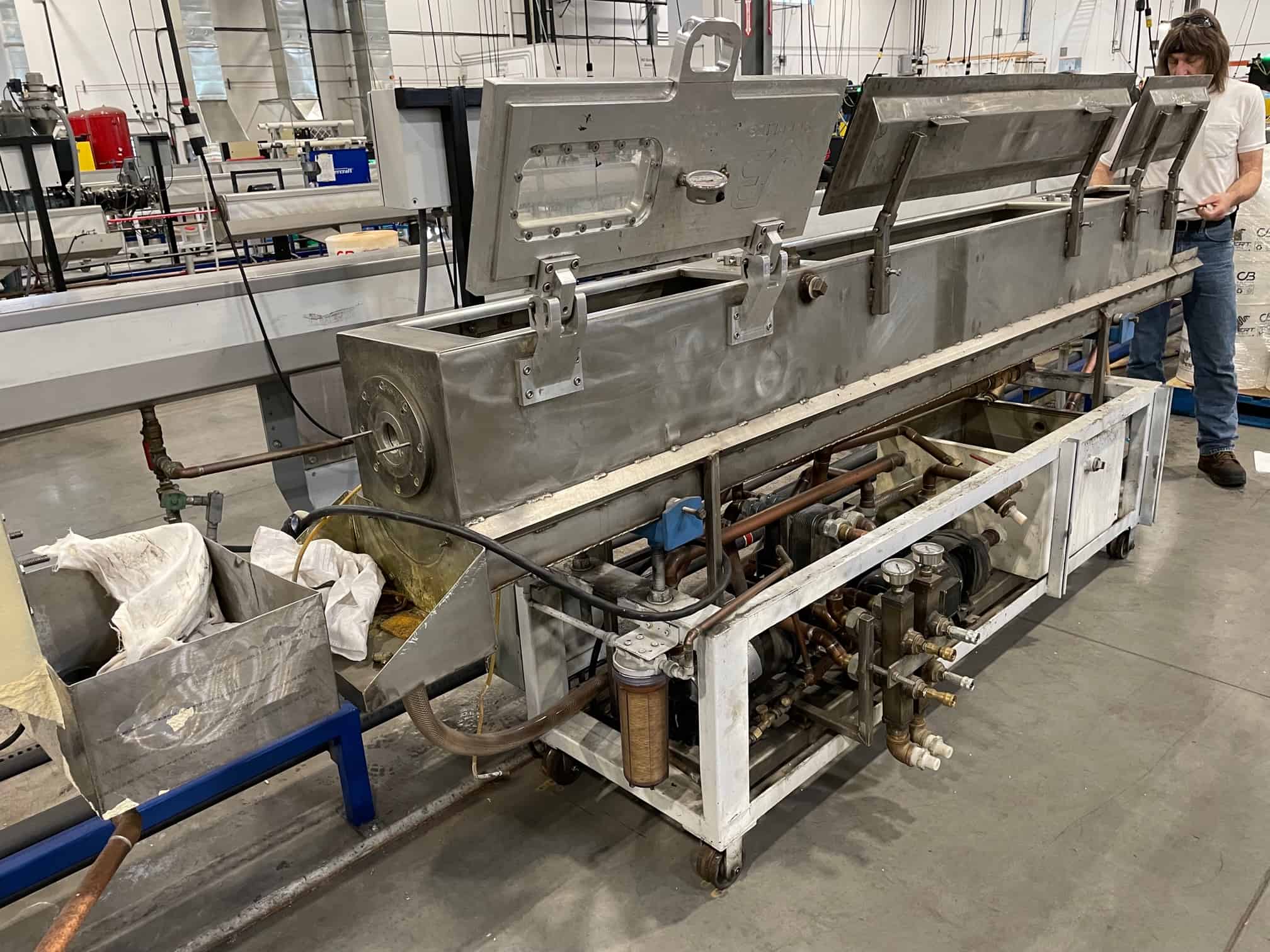 Used Custom Fabricated Vacuum Sizing Tank - Extruder - 8071615
