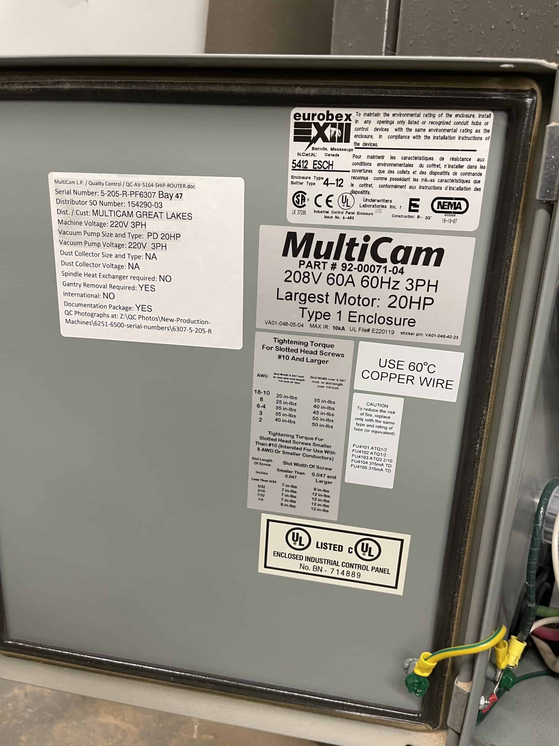 Used Multicam 5000 Series - CNC Router - 8072123