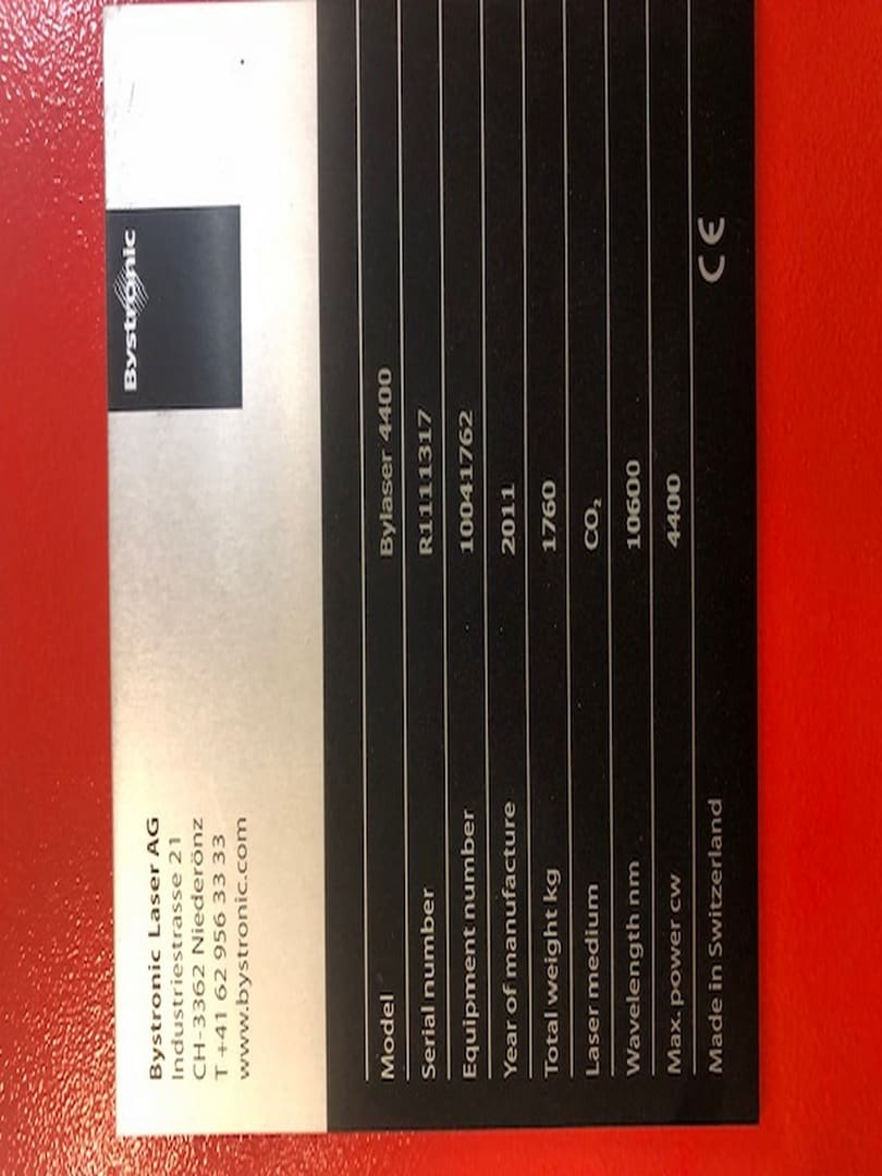Used Bystronic Bystar 3015 - CNC Laser - 8074118
