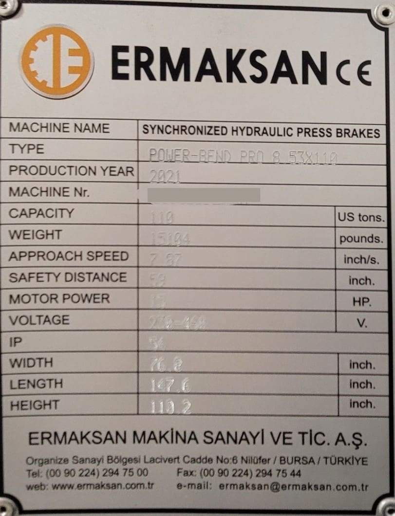 Used Ermak Pro 2600 - Press Brake - 8074129
