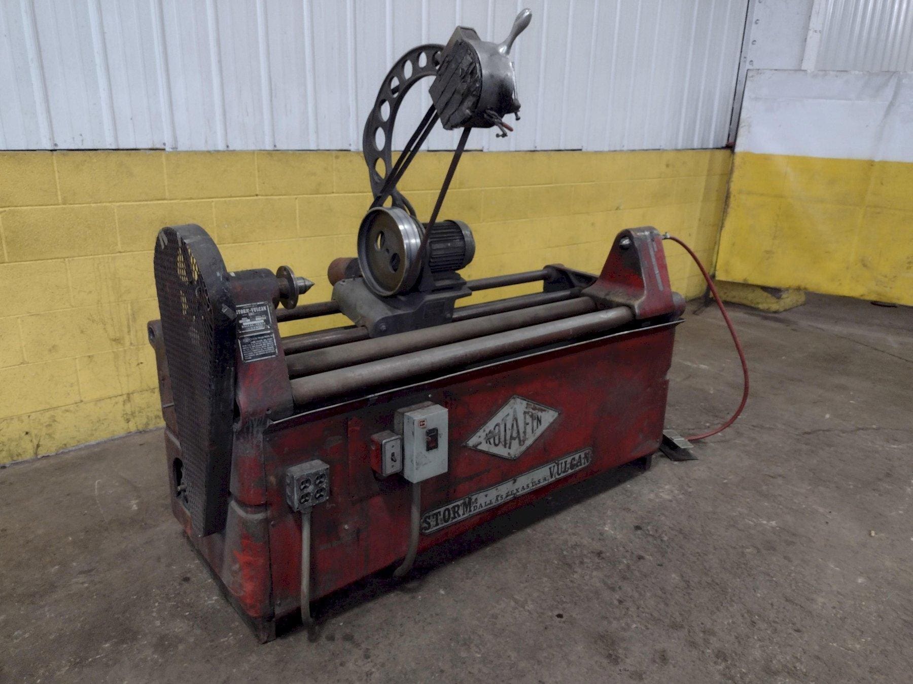 Used Storm Vulcan Powered Belt Grinder/ Polishing Machine - 8074611