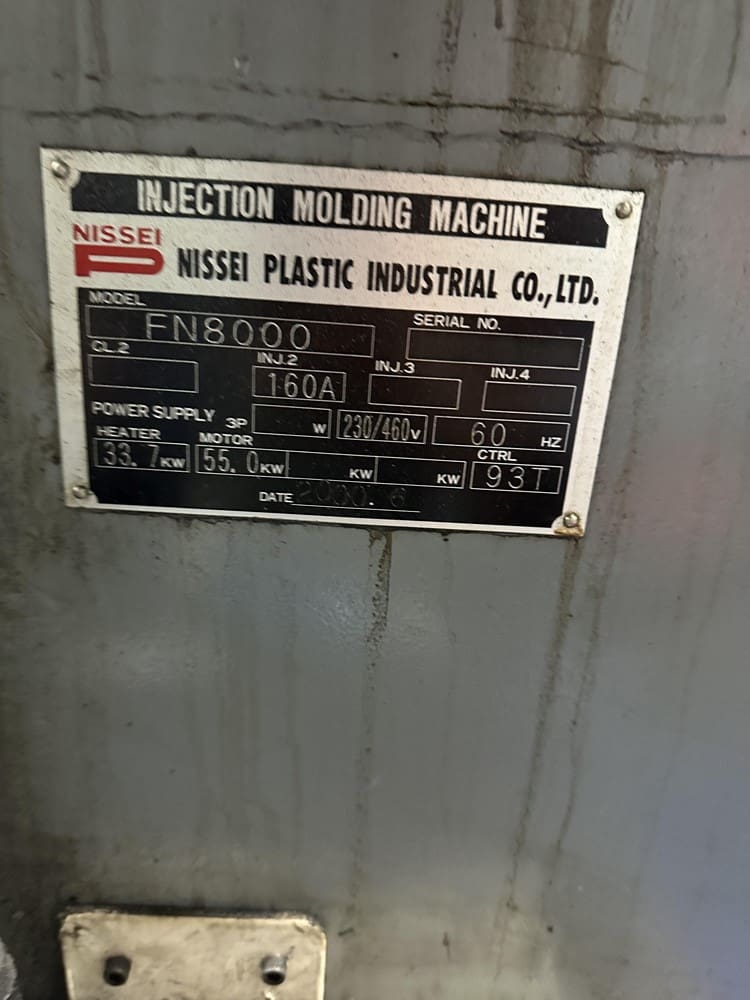 Used Nissei FN8000-160A - Injection Molding Machine - 8074973